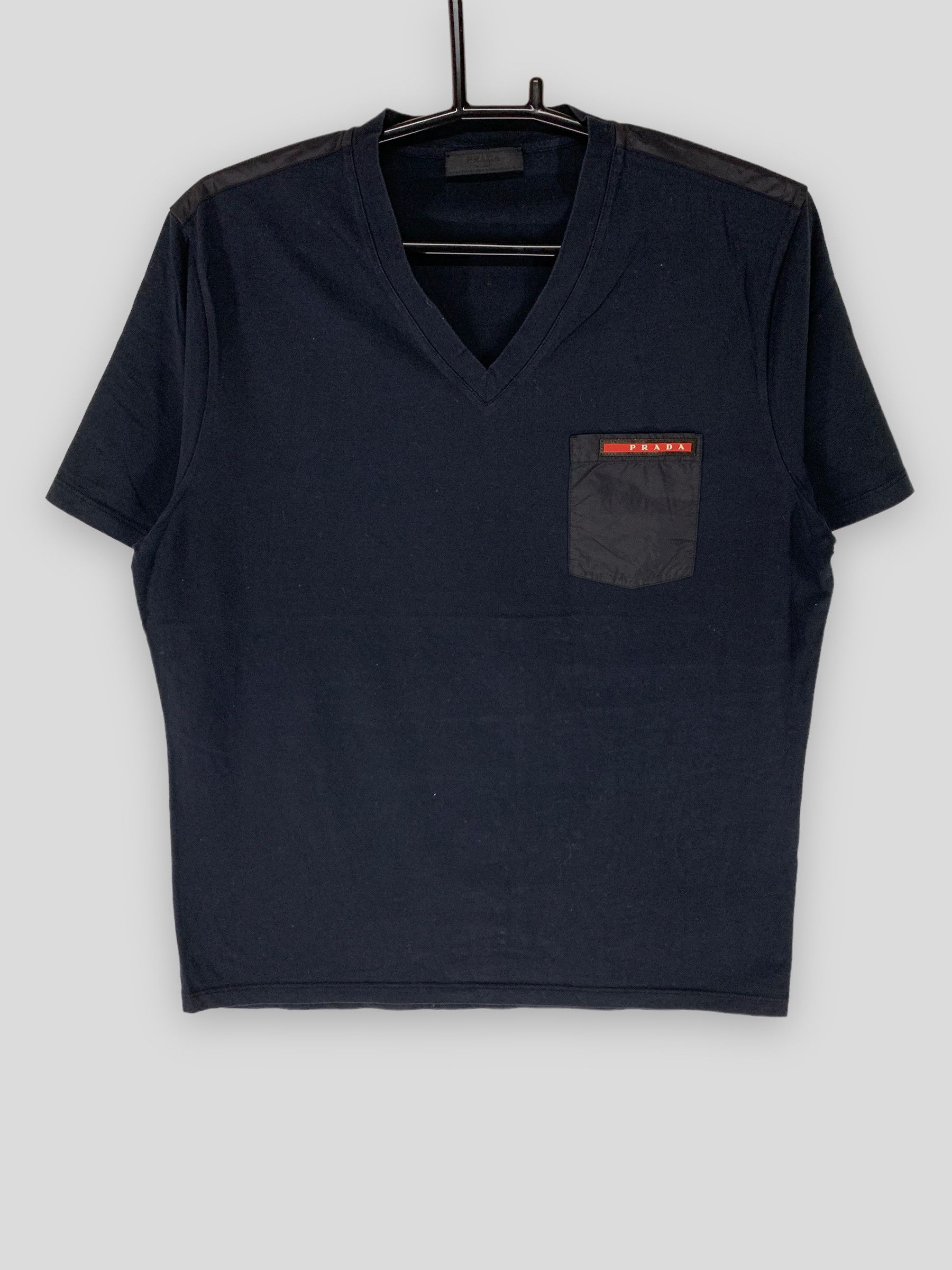Designer × Prada Prada pocket logo tessuto tshirt | Grailed