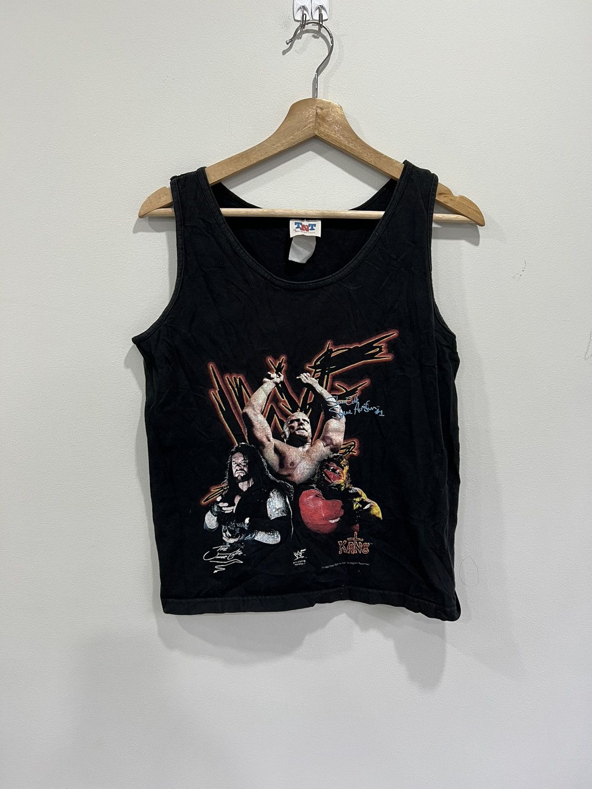 Vintage Vintage 1999 WWF Wrestling Tank Shirt stone cold kane | Grailed