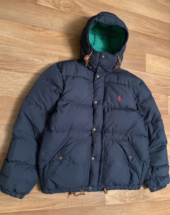 Ralph Lauren Vintage 90s Polo Ralph Lauren Goose Down Zip Hooded Jacket M | Grailed