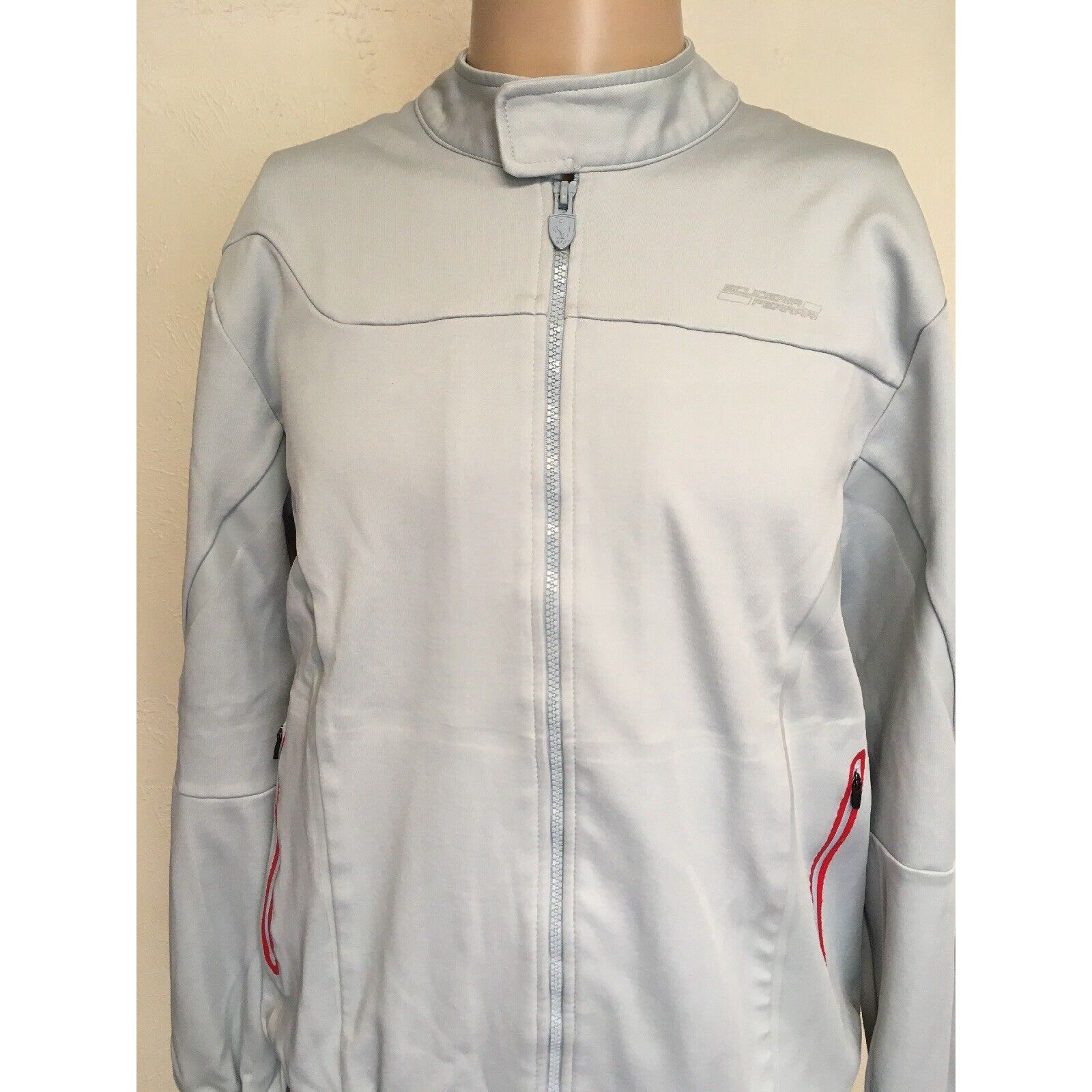 Ferrari SCUDERIA FERRARI FULL ZIP RACING JACKET Light Gray THROAT LATCH ...