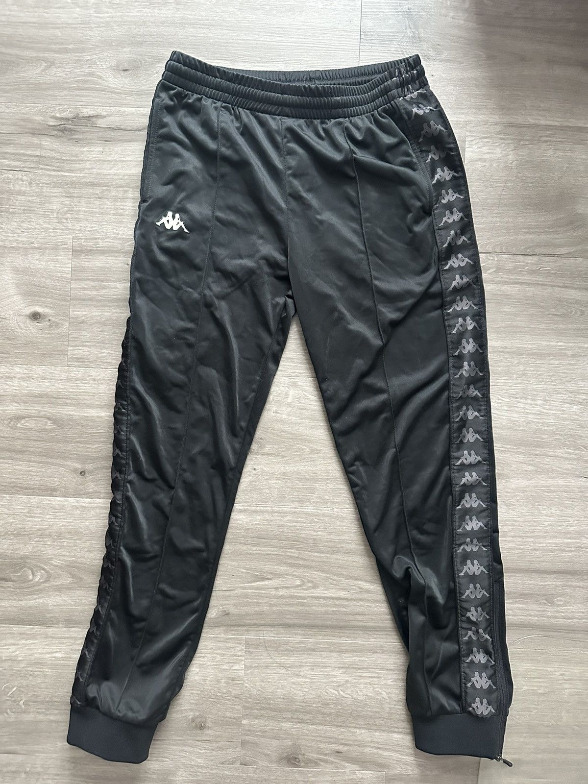 Kappa Kappa all black track pants | Grailed
