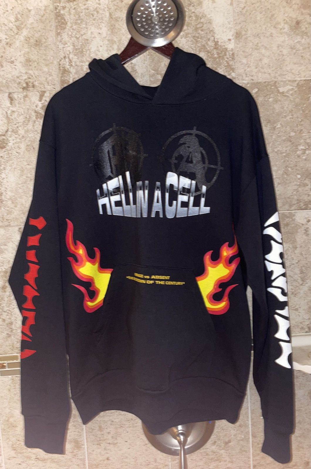 Absent × Menace Menace x Absent Hell In A Cell hoodie | Grailed