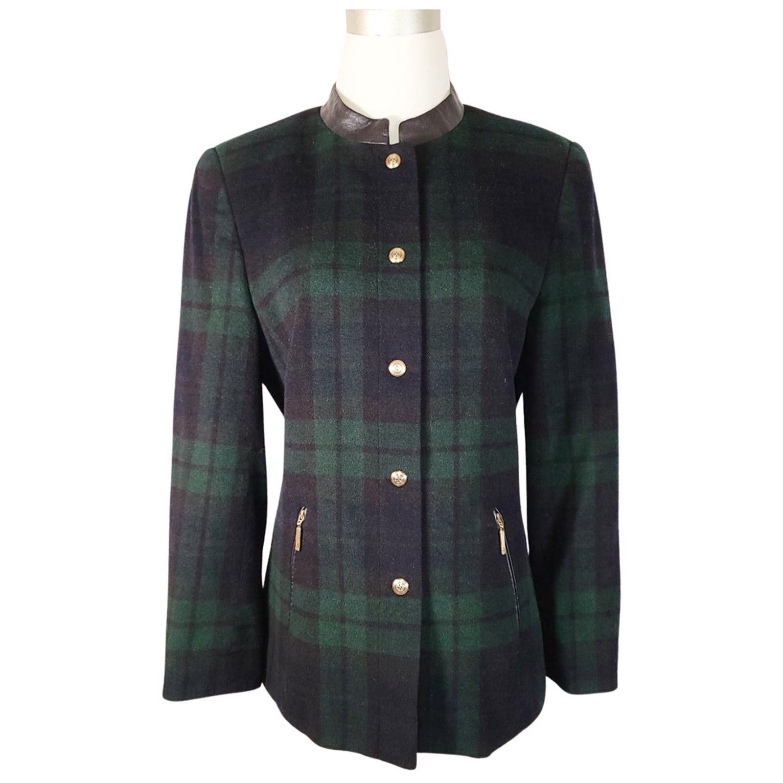 Designer BASLER US-6 DE-36 Black Watch Tartan Wool Angora Jacket | Grailed