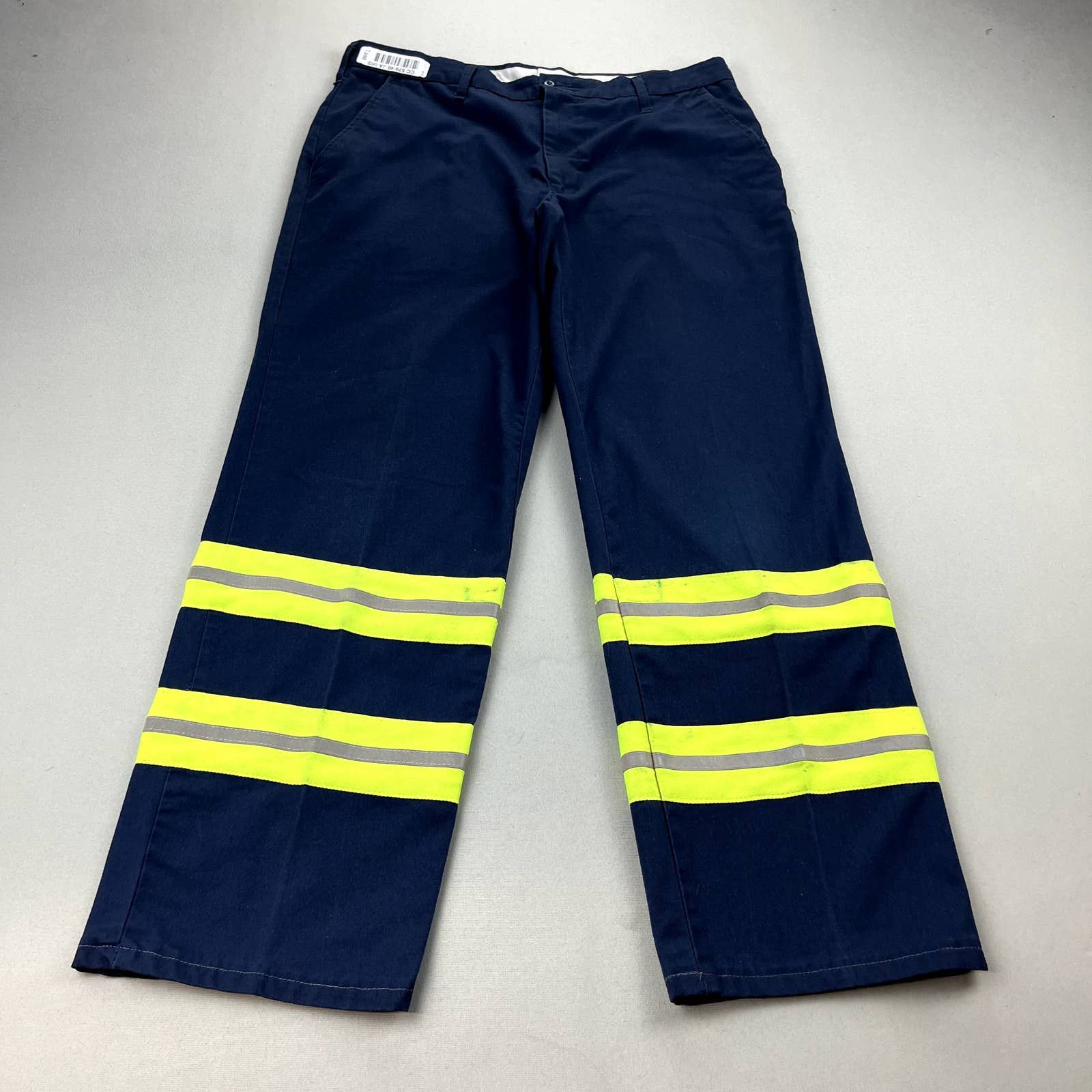 Brand UniFirst Reflective Pants Mens 35 Chino Blue Straight Leg | Grailed