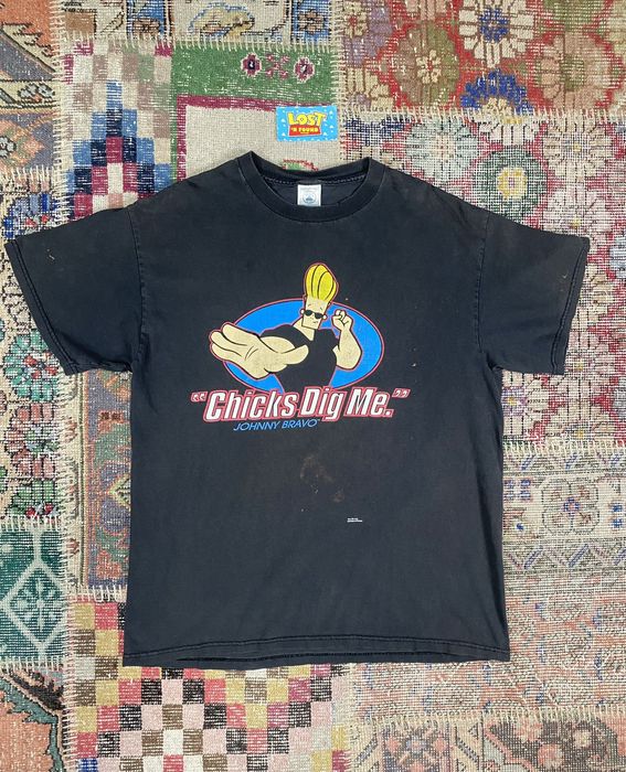 Vintage 1998 Vintage Cartoon Network Johnny Bravo Chicks Dig Me Tee ...