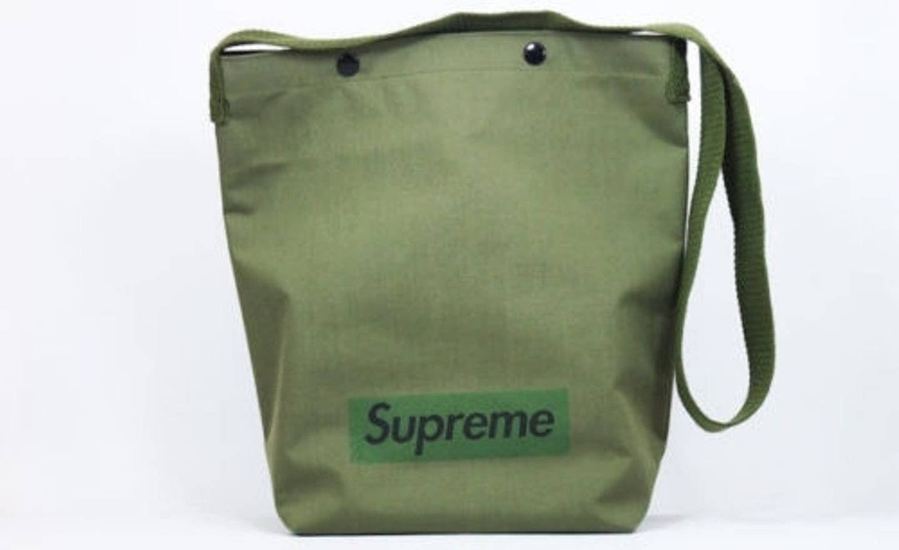 Supreme 2010 Green Box Logo Military Shoulder Bag | Grailed