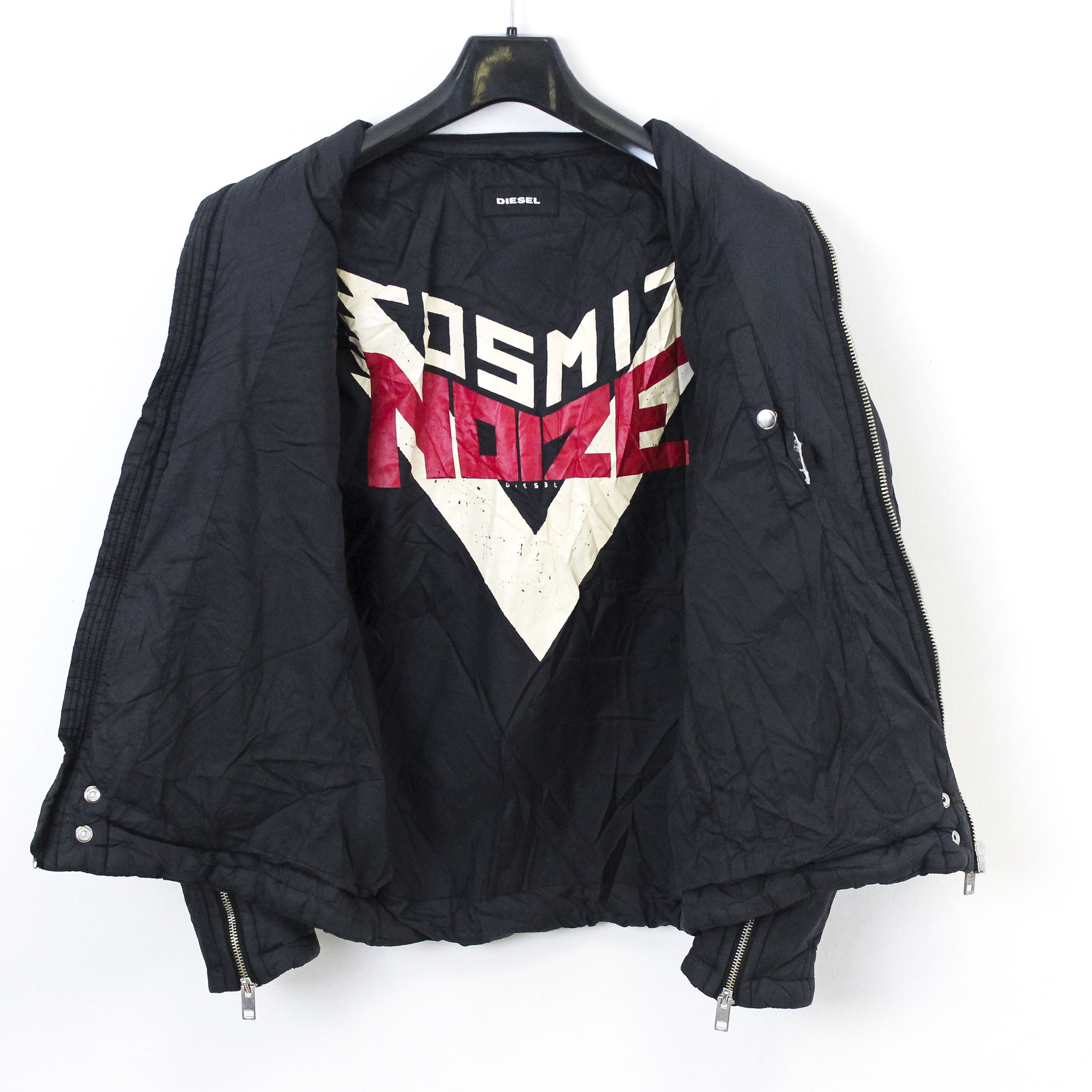 Diesel NOIZE Jacket Zip Up Light Coat Black Outdoors Racer Rocker | Grailed