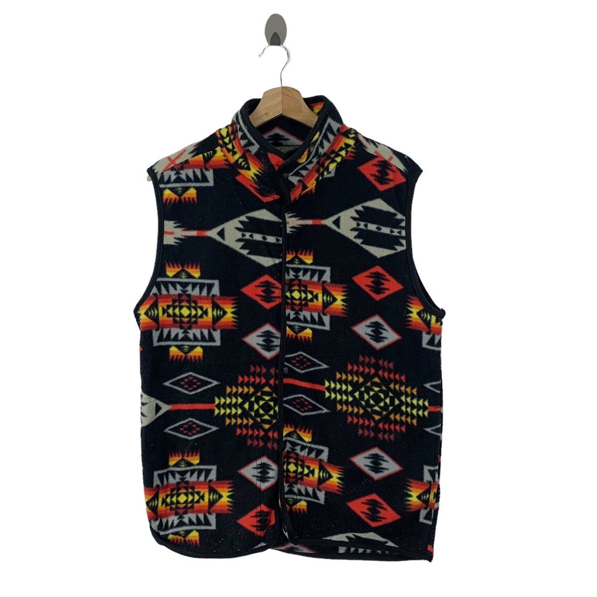 Aztech Mountain Vintage Multicolour Fleece Aztec Tribal Vest Jacket ...