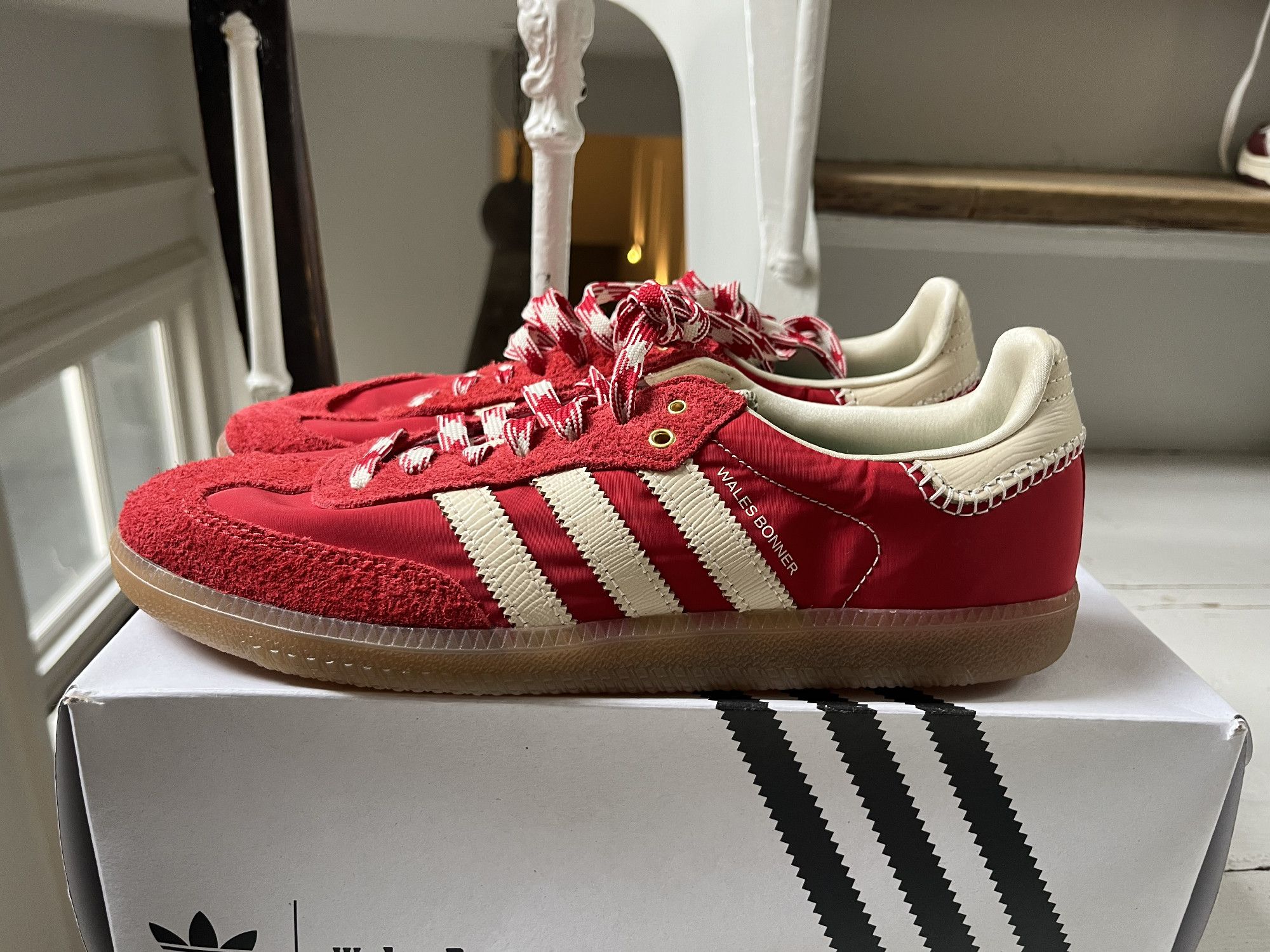 Adidas Red Wales Bonner Sambas | Grailed
