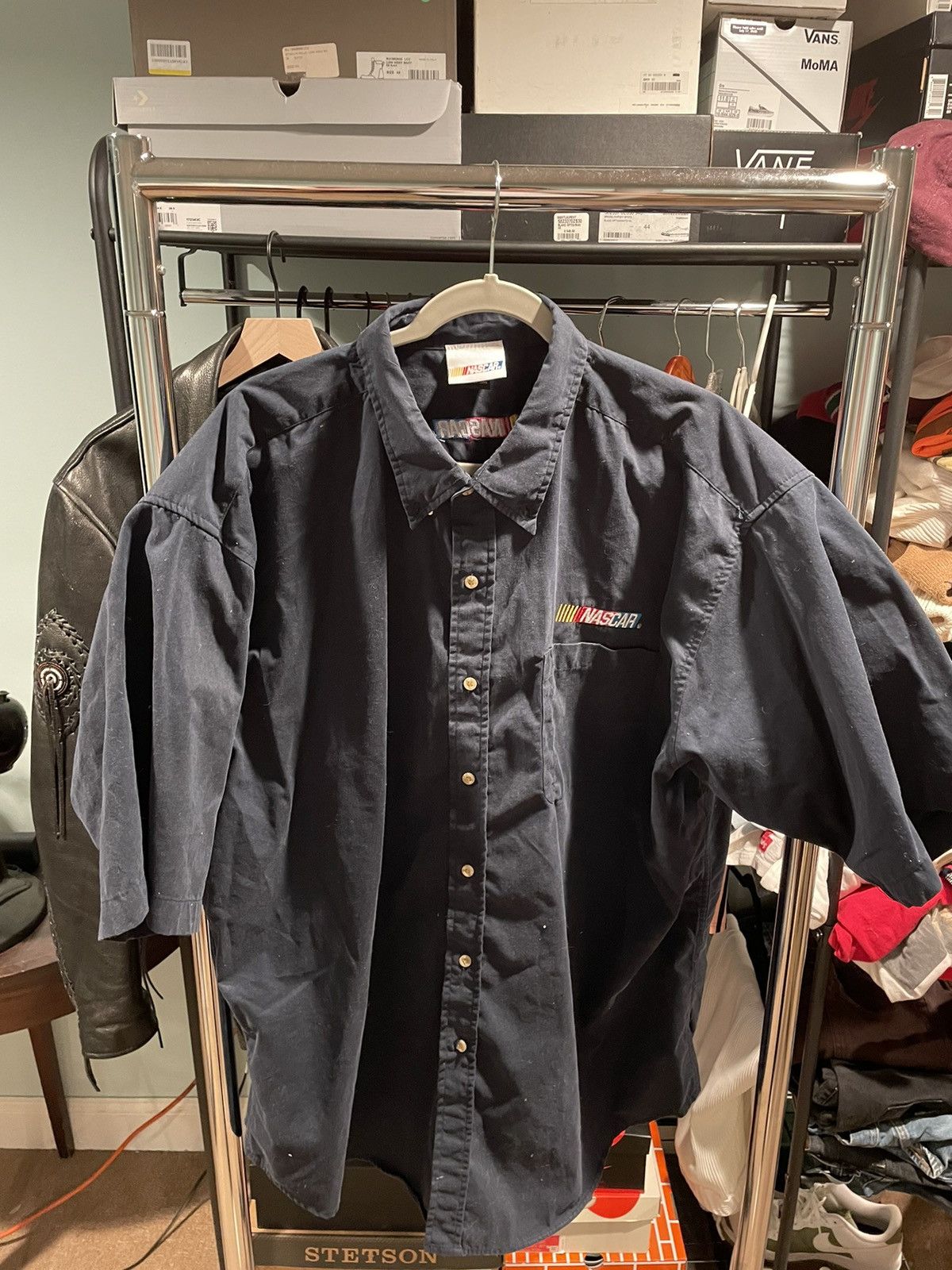 NASCAR × Vintage Vintage NASCAR button up short sleeve | Grailed