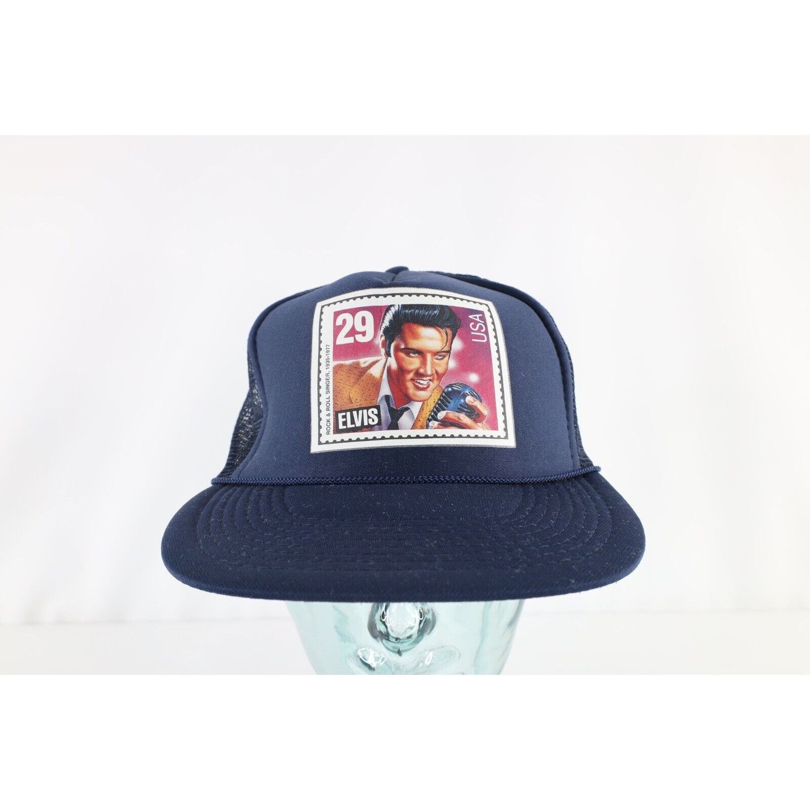 Vintage Vintage 90s Elvis Presley Rock N Roll Postage Stamp Hat | Grailed