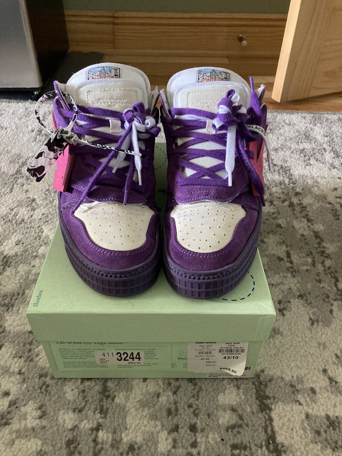 Off-White off white court low violet fuchsia | Grailed