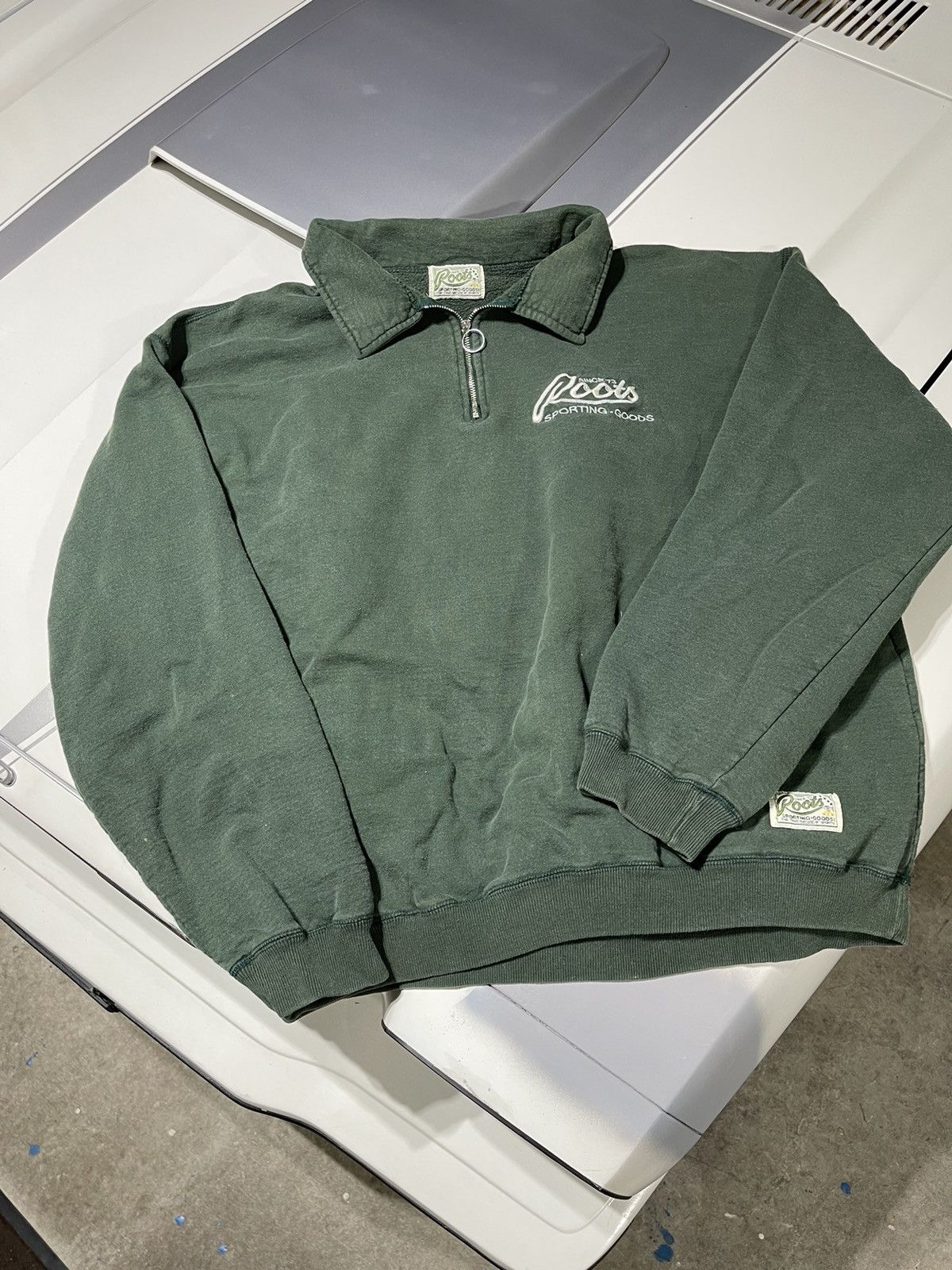 Roots × Vintage Vintage 90s Made In Canada Roots Forest Green Quarter ...