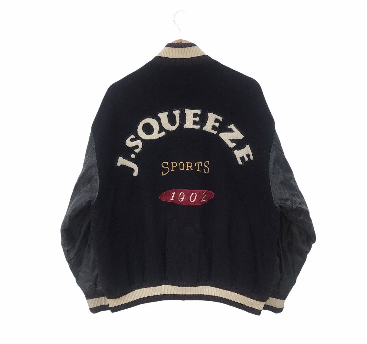 J. Press Vtg J.Press Leather Sleeve Varsity Jacket | Grailed