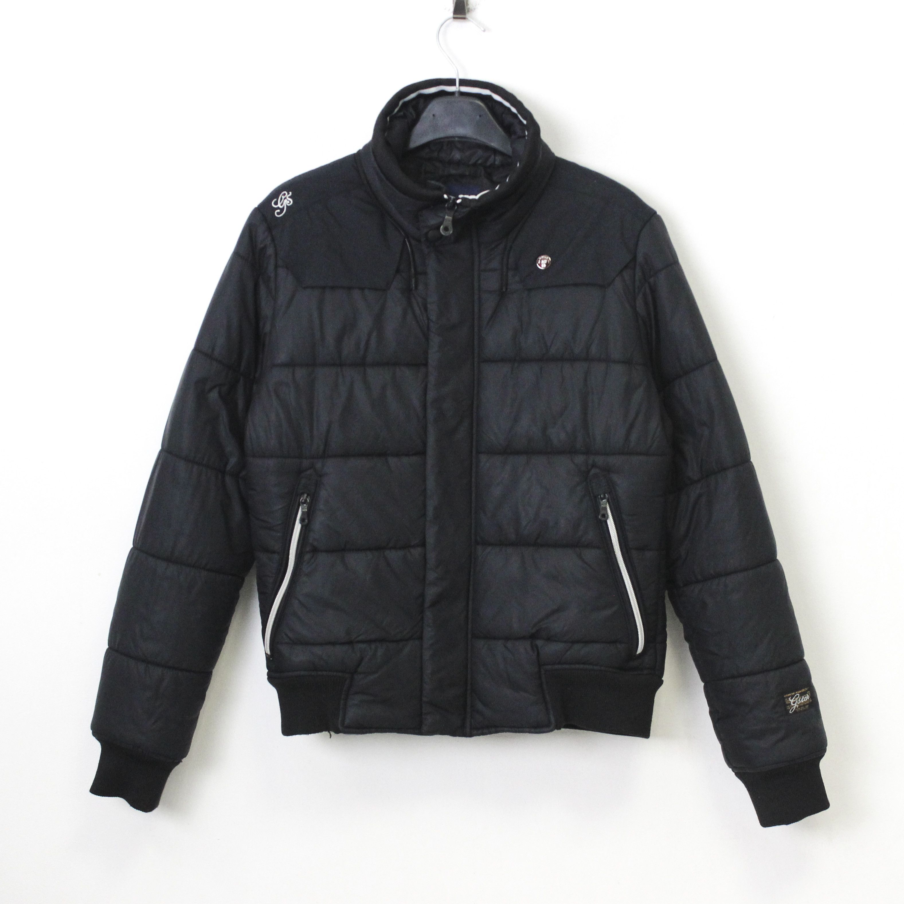 G Star Raw WHISTLER HDD BOMBER Jacket Zip Up Coat Black Windbreaker Top ...