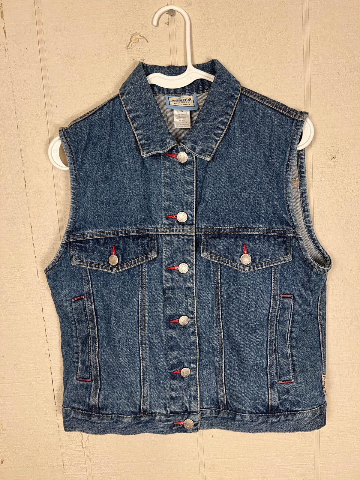 Vintage Vintage Pendleton Aztec Denim Vest | Grailed