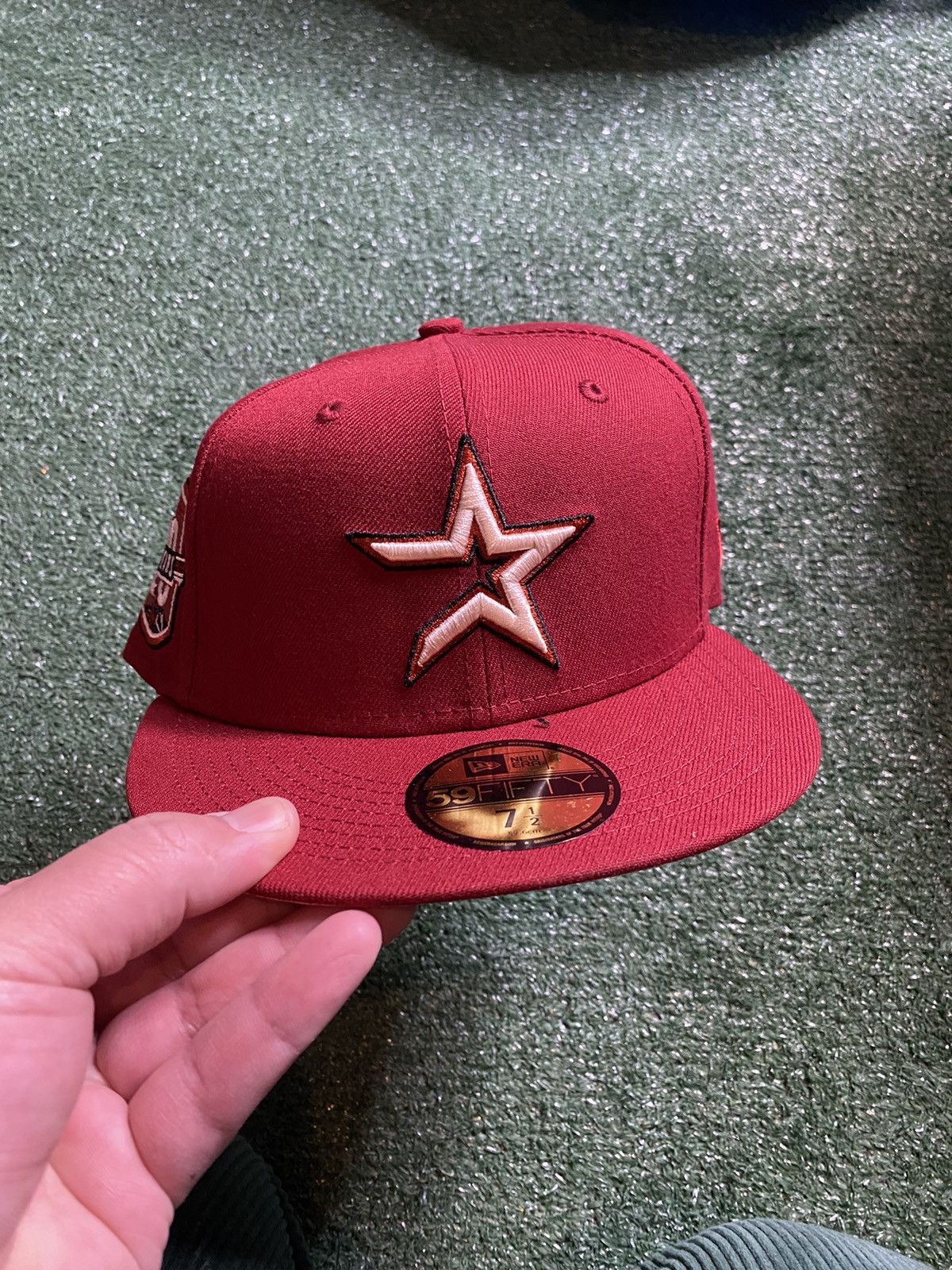 New Era × Topperz Houston Astros 20 Years Brick Red Peach 7 1/2 Fitted ...