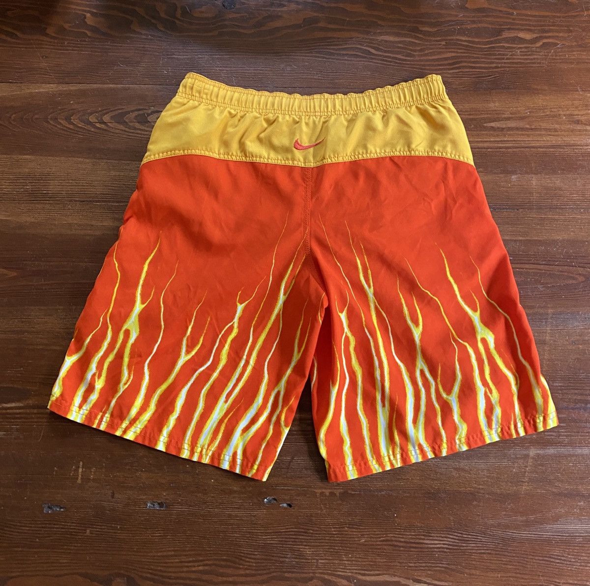 Nike × Vintage Y2K’s Nike Fire Flames Swim Trunks Shorts | Grailed