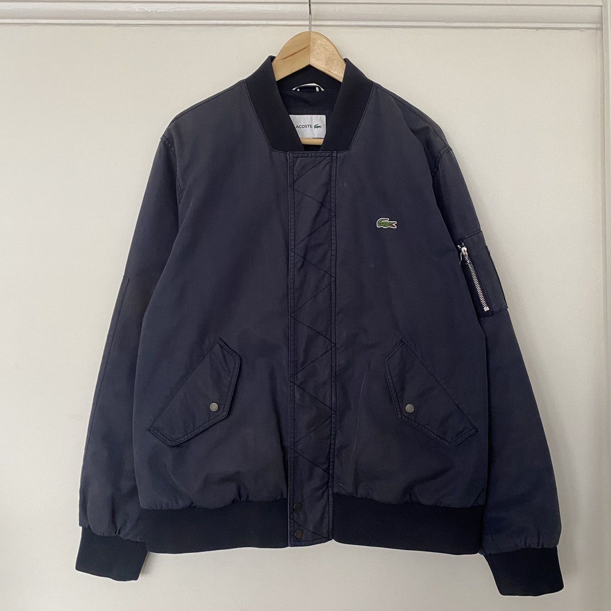 Lacoste Lacoste Lightweight Texturised Cotton Bomber Jacket | Grailed