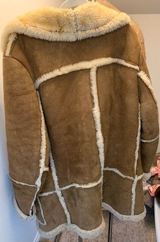 Custom Tan Leather Sheep Wool shearling jacket | Grailed