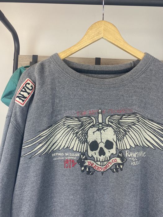 Ecko Unltd. Y2K Ecko Unltd. Skull Waffle Knit Thermal Shirt | Grailed