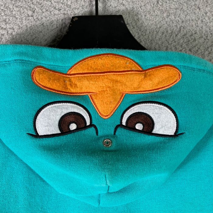 Disney Perry Platypus Disney Hoodie Phineas Ferb Zip Size Large | Grailed