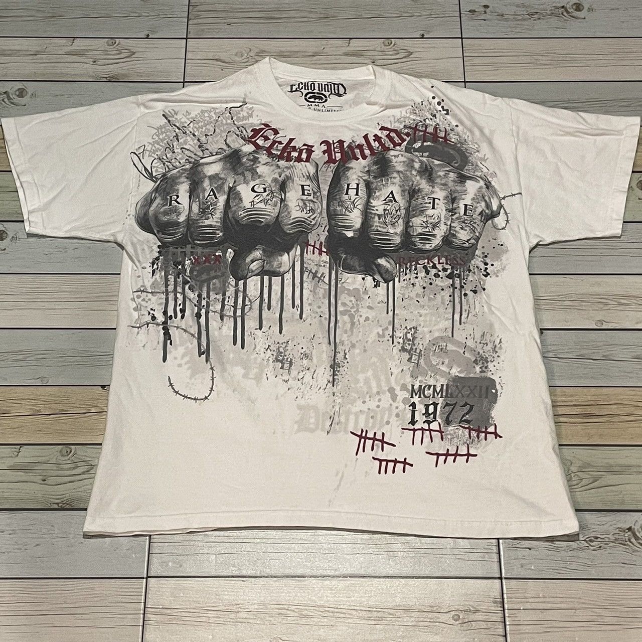 Marc Ecko Rare Ecko Unltd MMA Streetwear Y2K Affliction Style Tee | Grailed