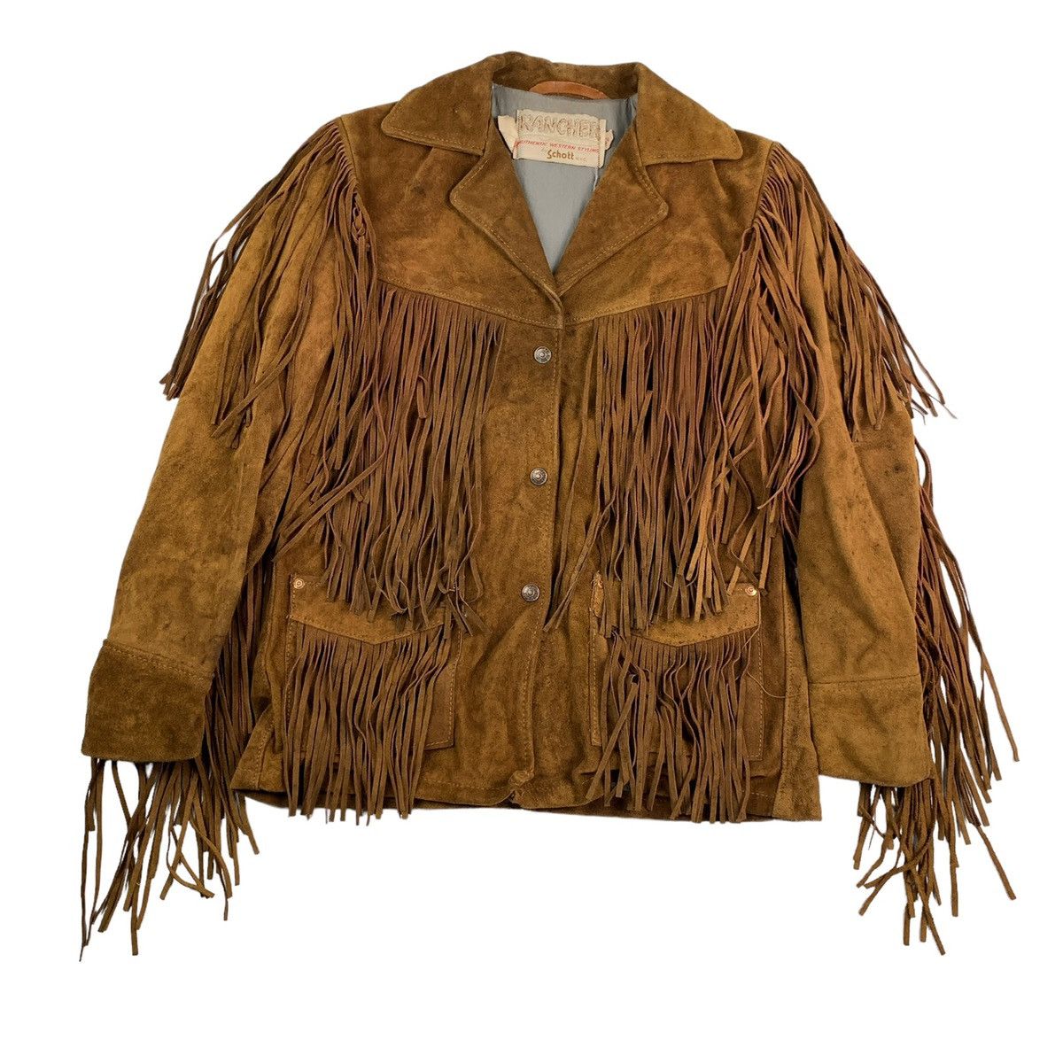 Vintage Vintage 1960s Schott Rancher Suede Western Fringe Jacket 42 | Grailed