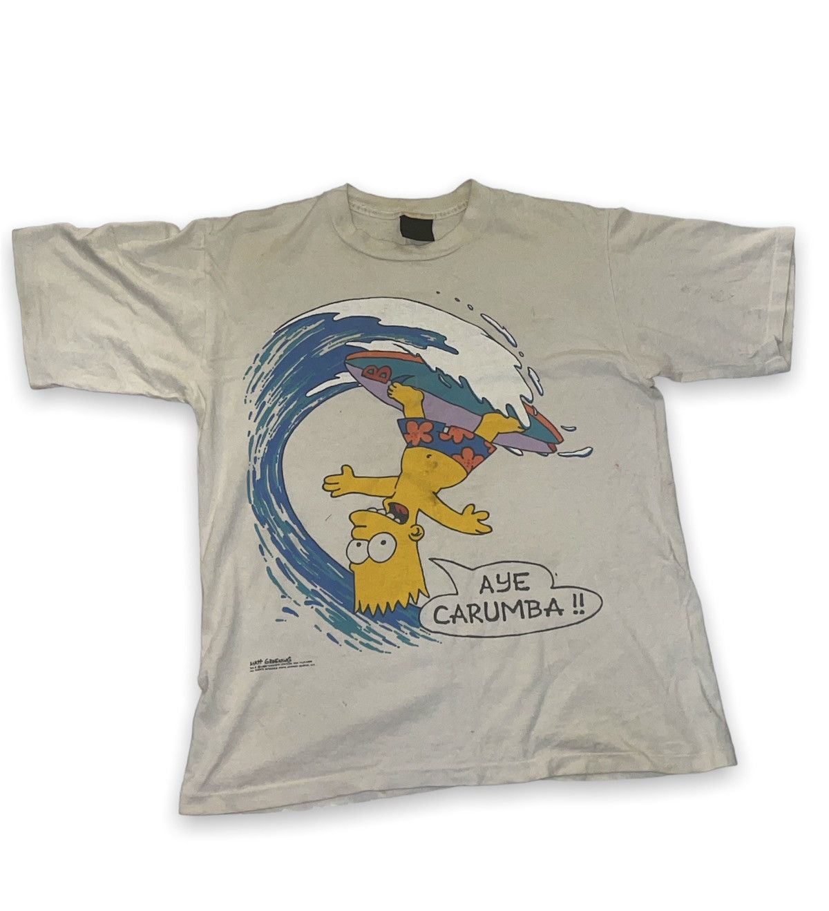 The Simpsons × Vintage Vintage 90s Bart Simpson Surfing Shirt | Grailed