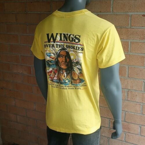 Screen Stars VTG Wings Over Smokies 1992 Riders Rally T Shirt Mens ...
