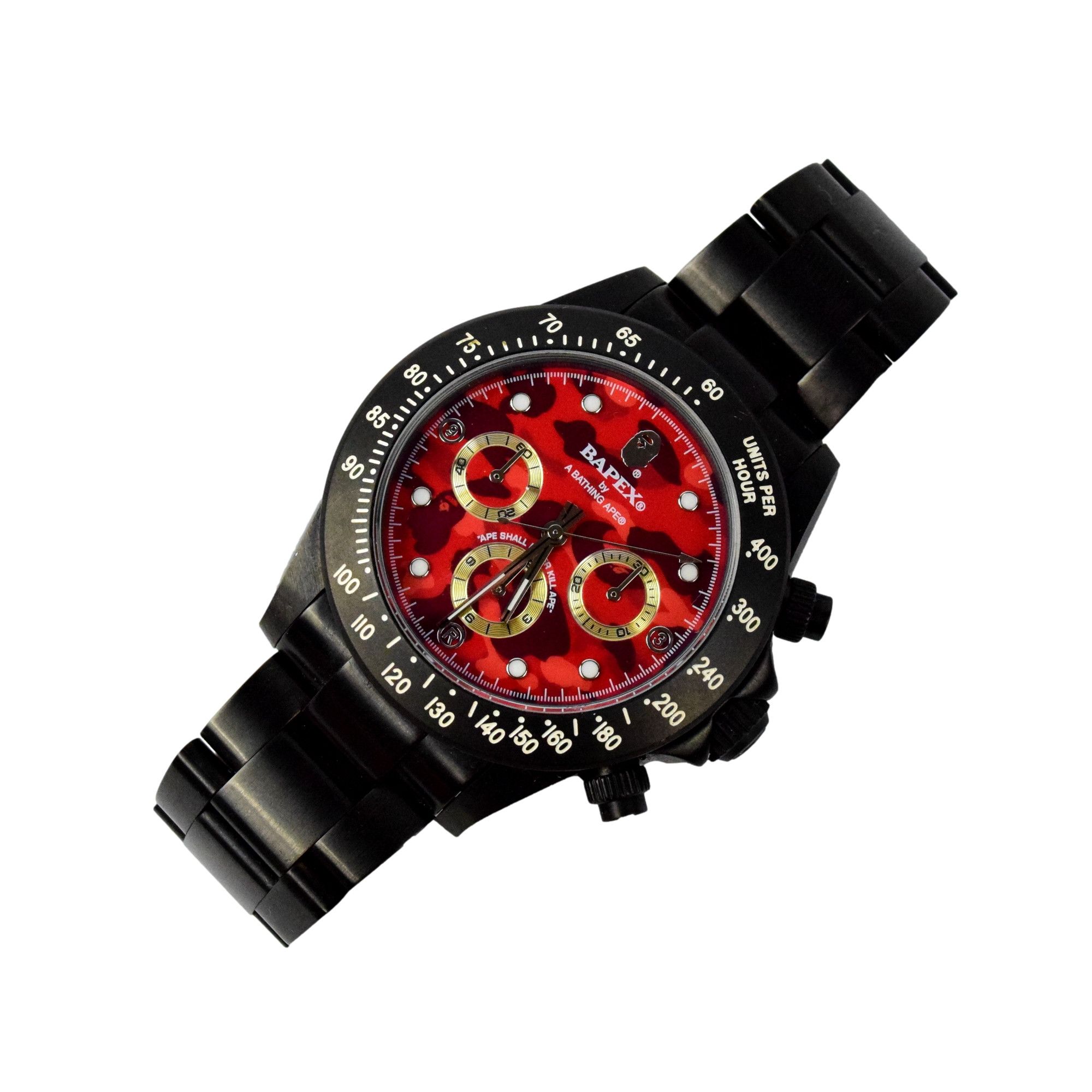 Bape RARE Bapex Red Camo Face Watch | Grailed