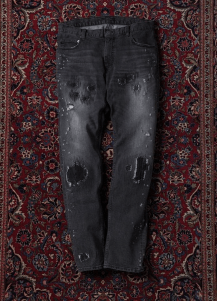 Number (N)ine Number nine VINTAGE CLASH SLIM TAPERED DENIM PANTS jeans ...