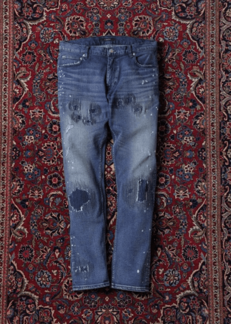 Number (N)ine Number nine VINTAGE CLASH SLIM TAPERED DENIM PANTS jeans ...