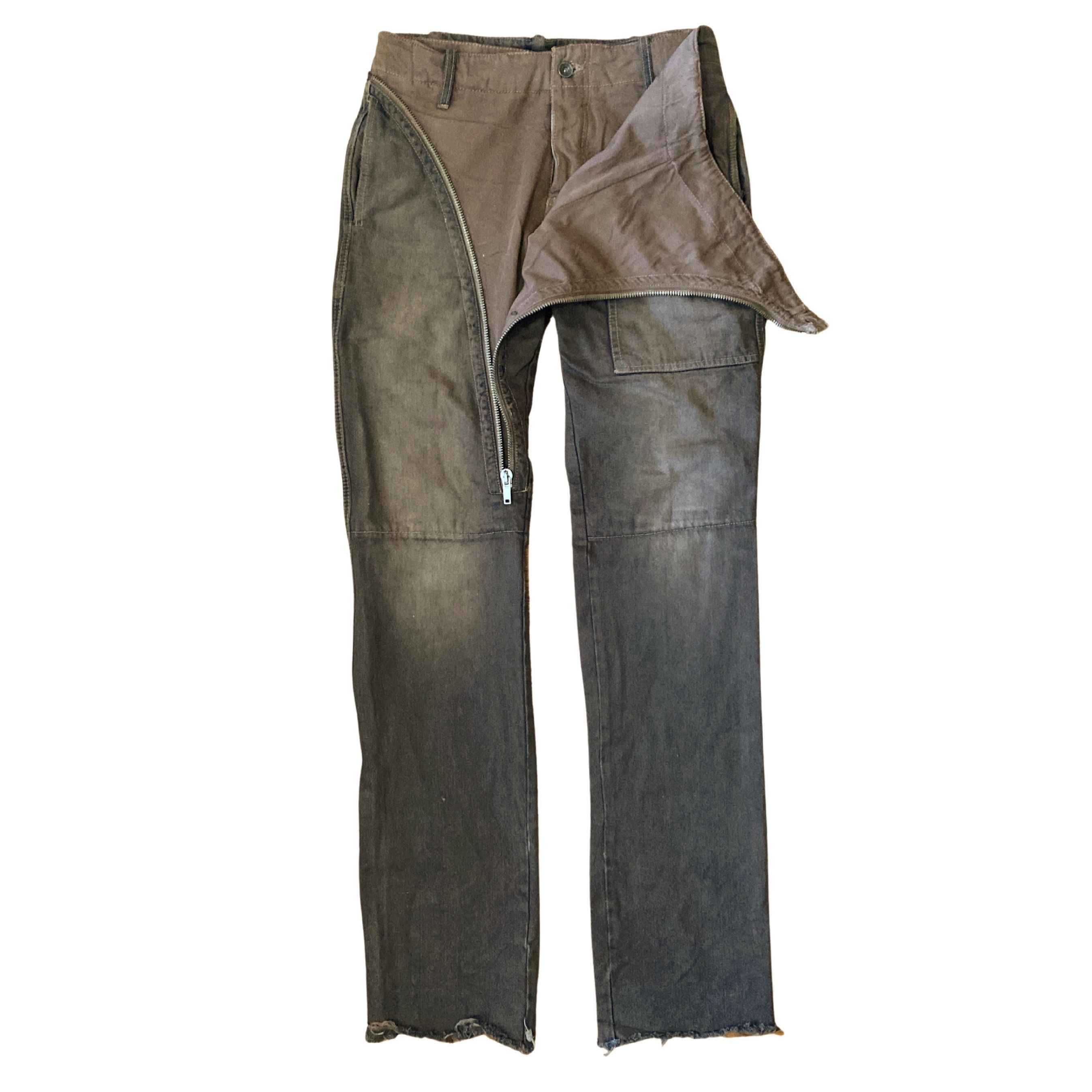 Rick Owens Rick Owens DRKSHDW Double Layer Aircut Zipper Denim 06 FW ...