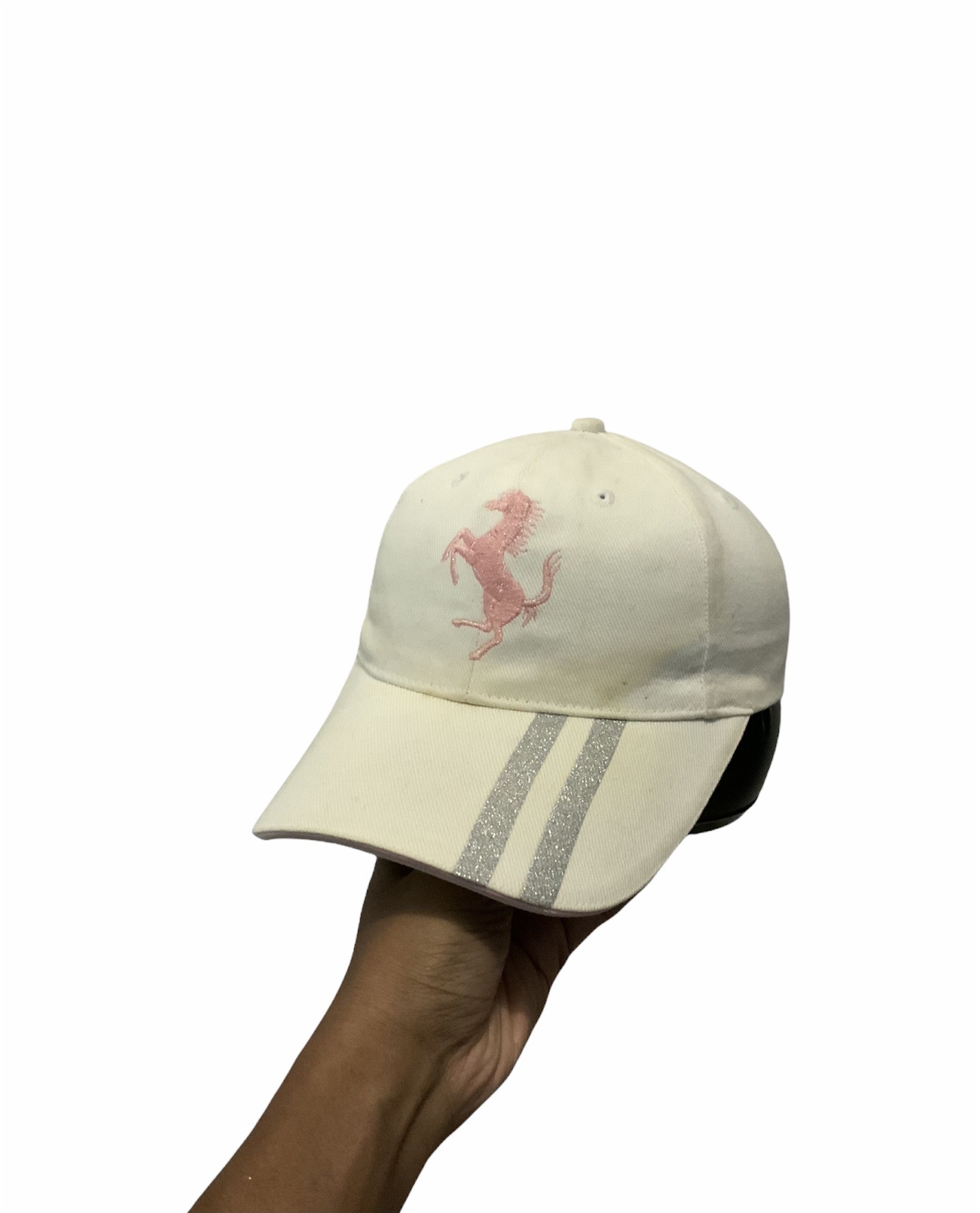 Archival Clothing Ferrari Official Product White Authentic Big Logo Hat ...