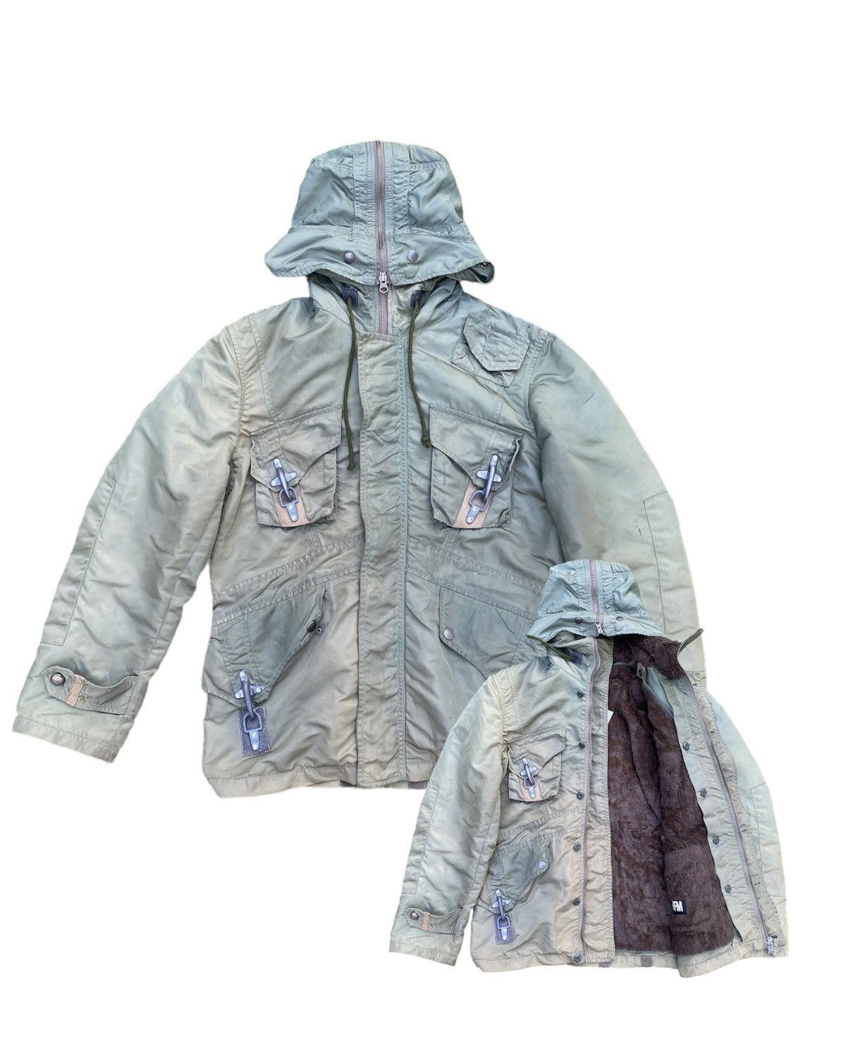 PPFM × Seditionaries PPFM Yellow Riot Punk Green Military Flying Jacket ...