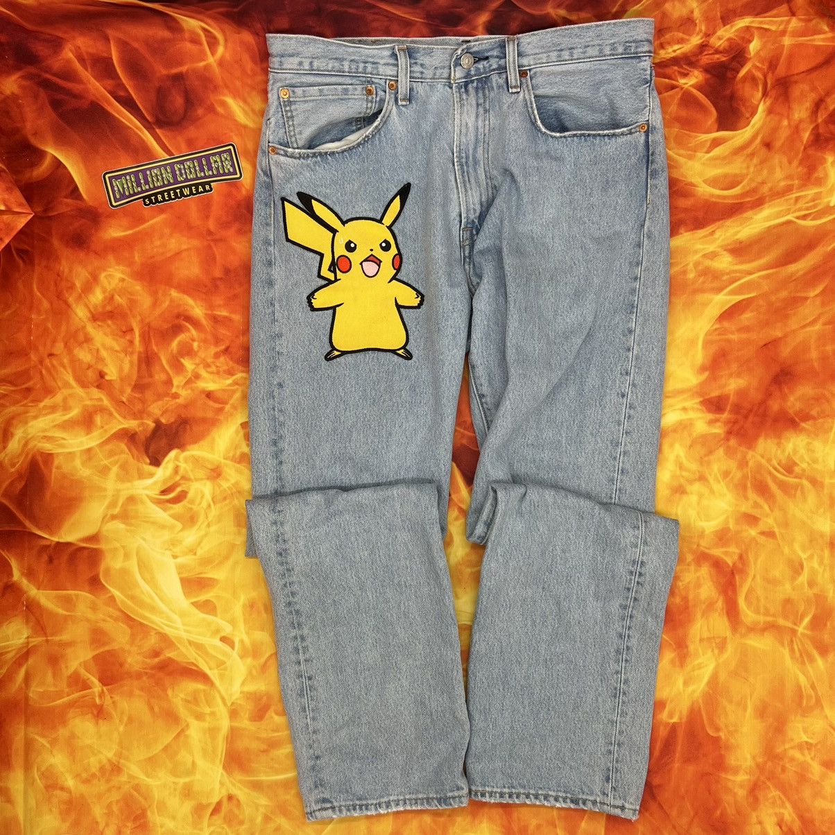 Levi's × Pokemon Levi’s x Pokémon pikachu denim jean | Grailed