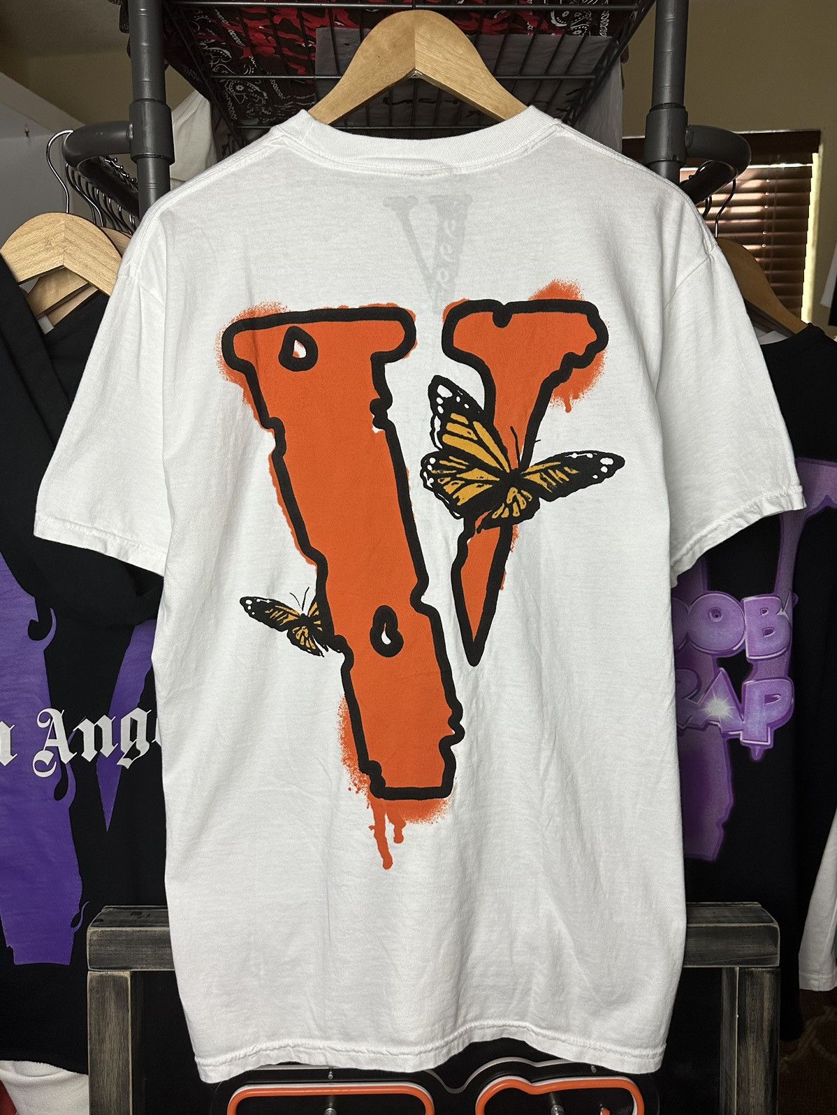 999 Club × Streetwear × Vlone VLONE x Juice Wrld Legends Butterfly Tee ...