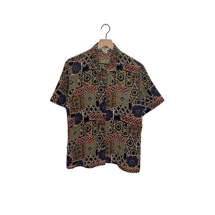 Vintage Notations Trippy Funky Vintage 90s Button Up Shirt | Grailed