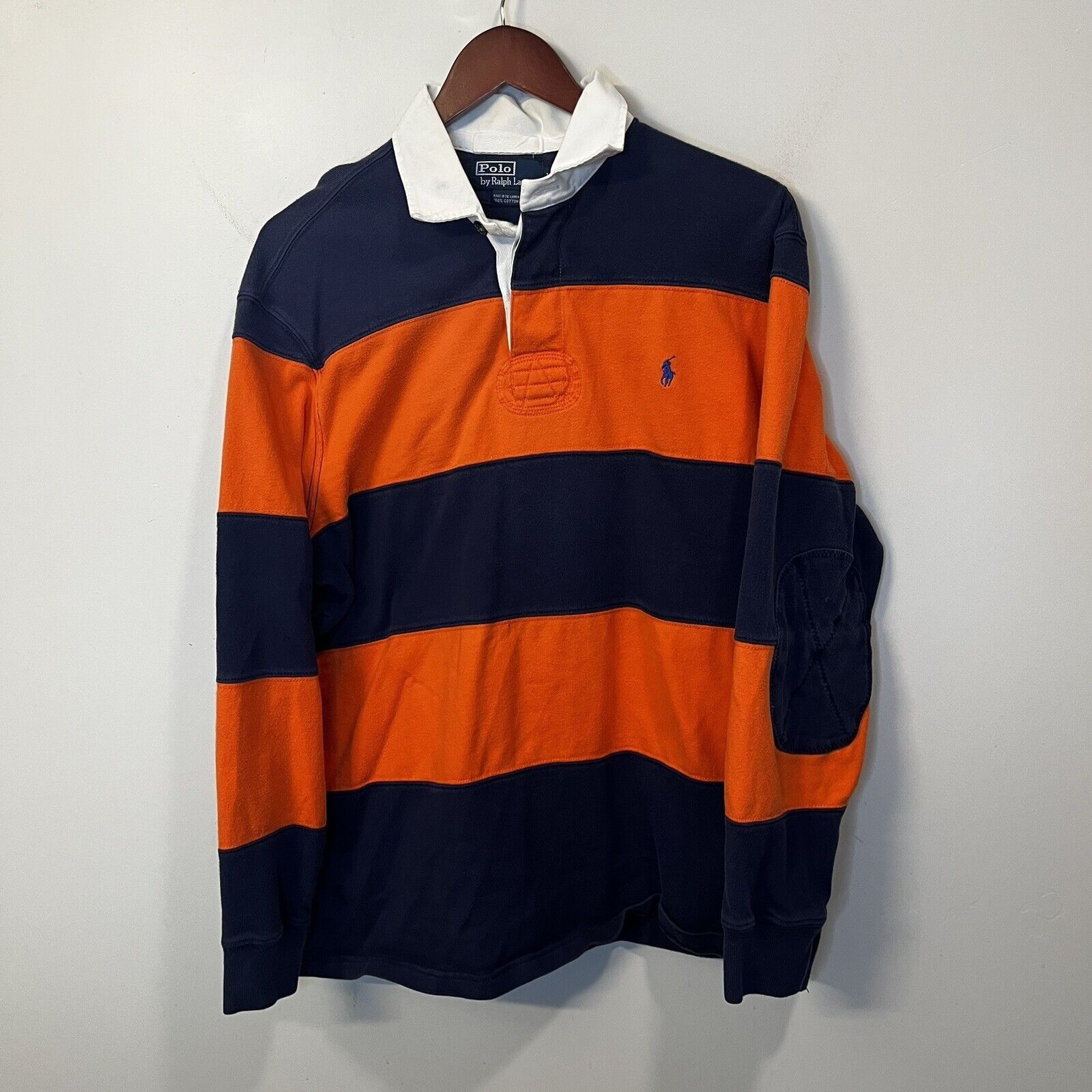 Polo Ralph Lauren VTG Polo Ralph Lauren Colorblock Pony Blue Orange ...