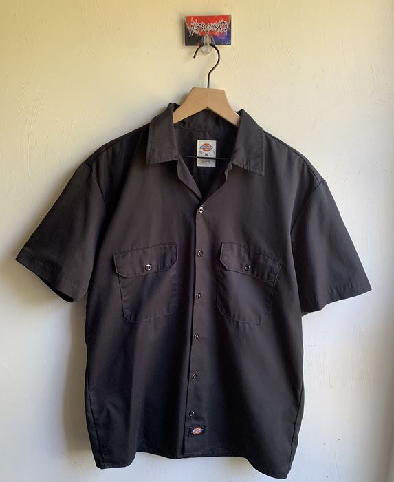 Vintage Vintage Dickies Biker Gang Work Shirt Black | Grailed