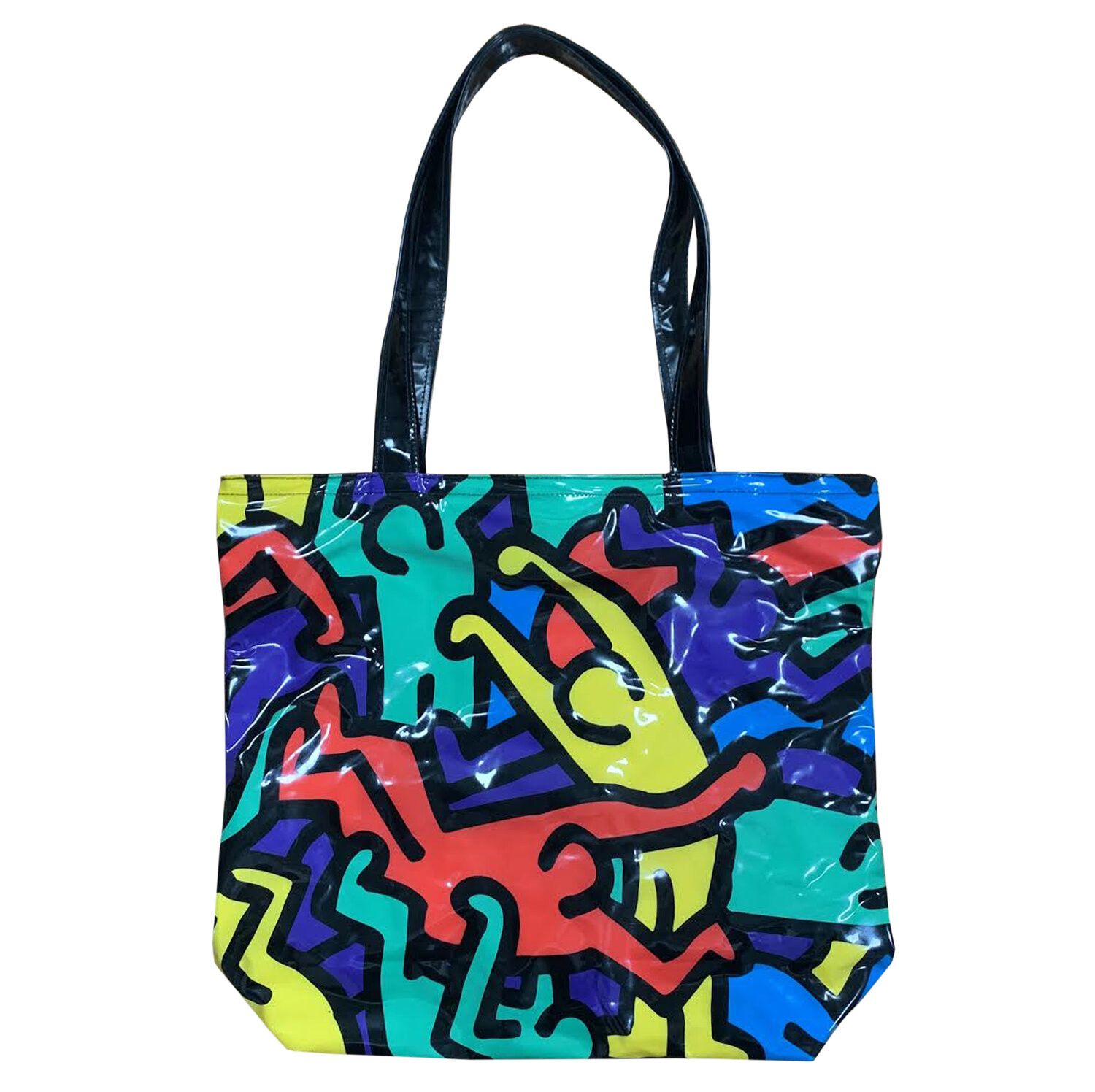 Keith Haring Vintage Keith Haring Colorful PVC Tote Bag | Grailed