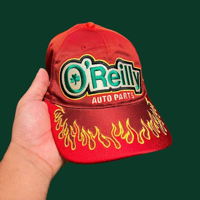 Vintage Vintage 2000s Oreilly Racing Flame Hat | Grailed