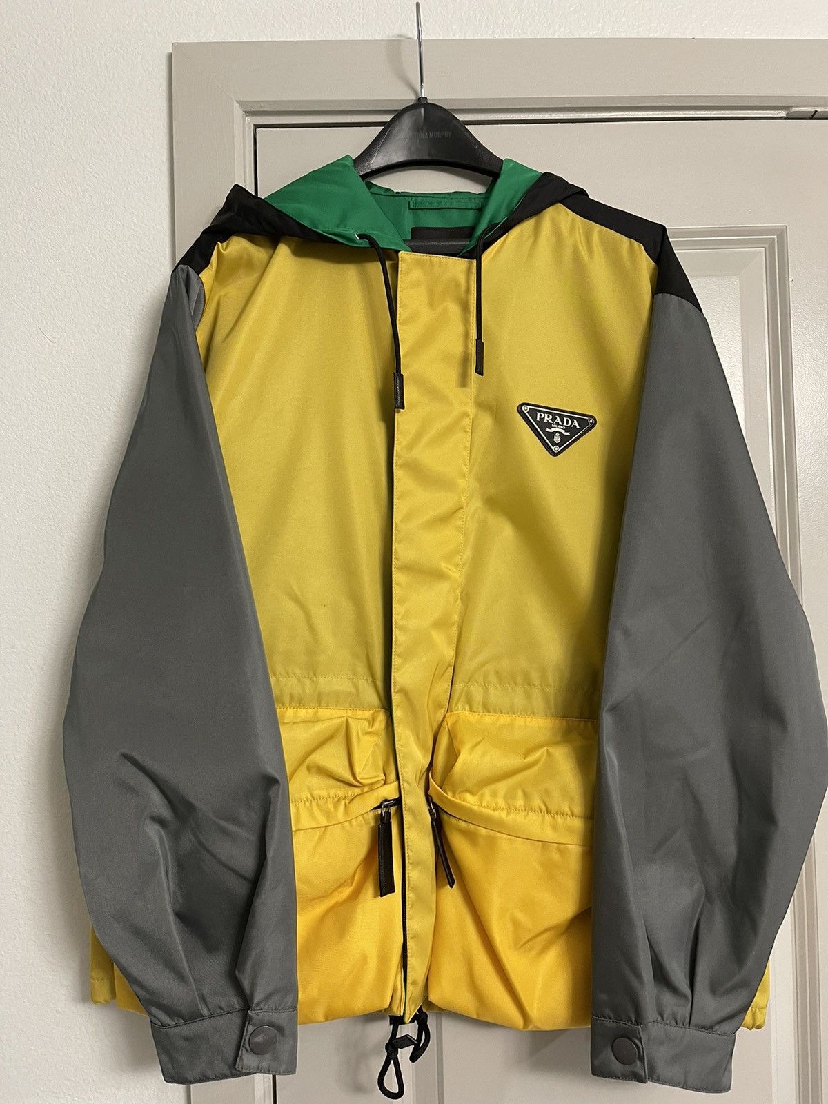 Prada Yellow Prada Logo Jacket | Grailed