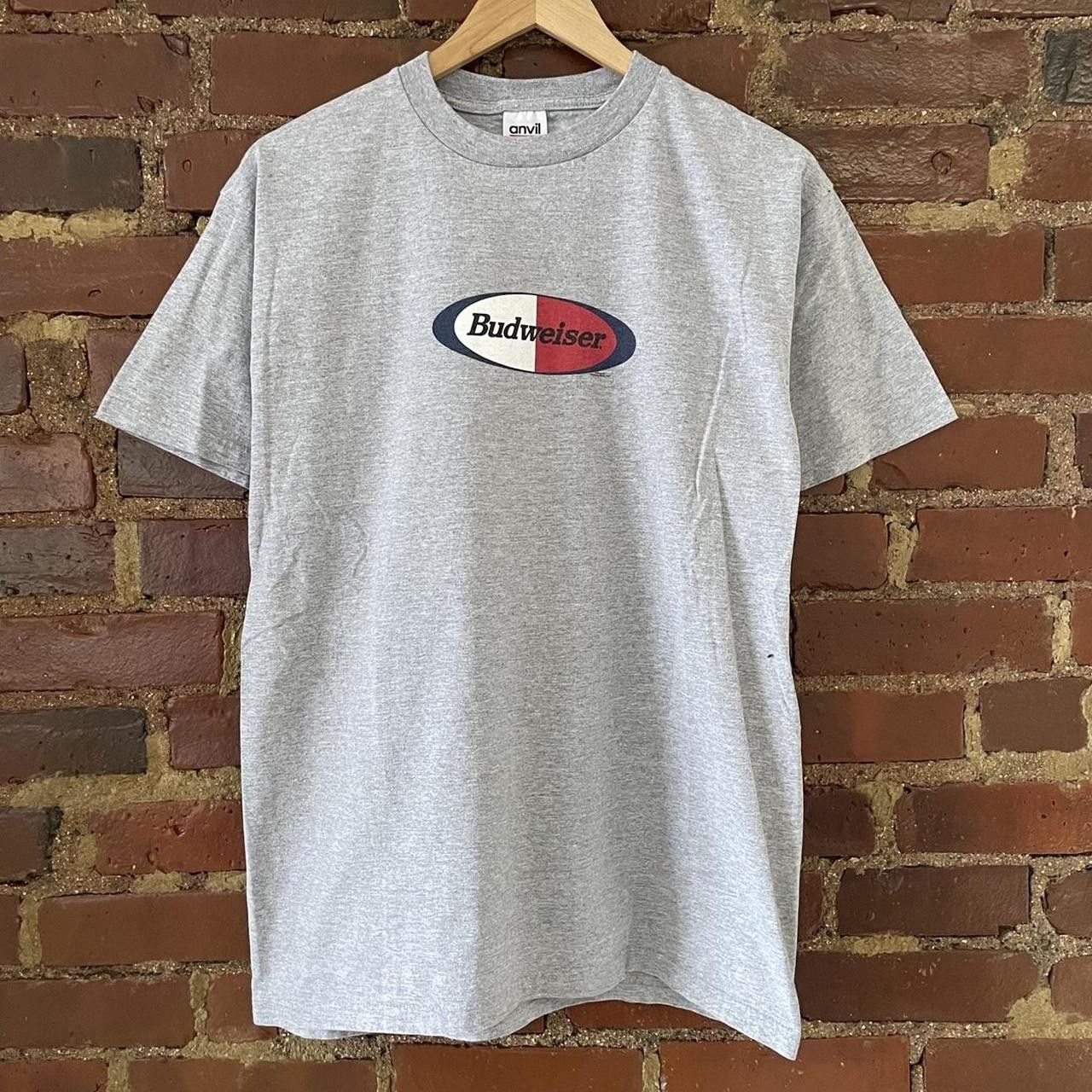 Budweiser × Streetwear × Vintage vintage 90s y2k grey Budweiser beer ...