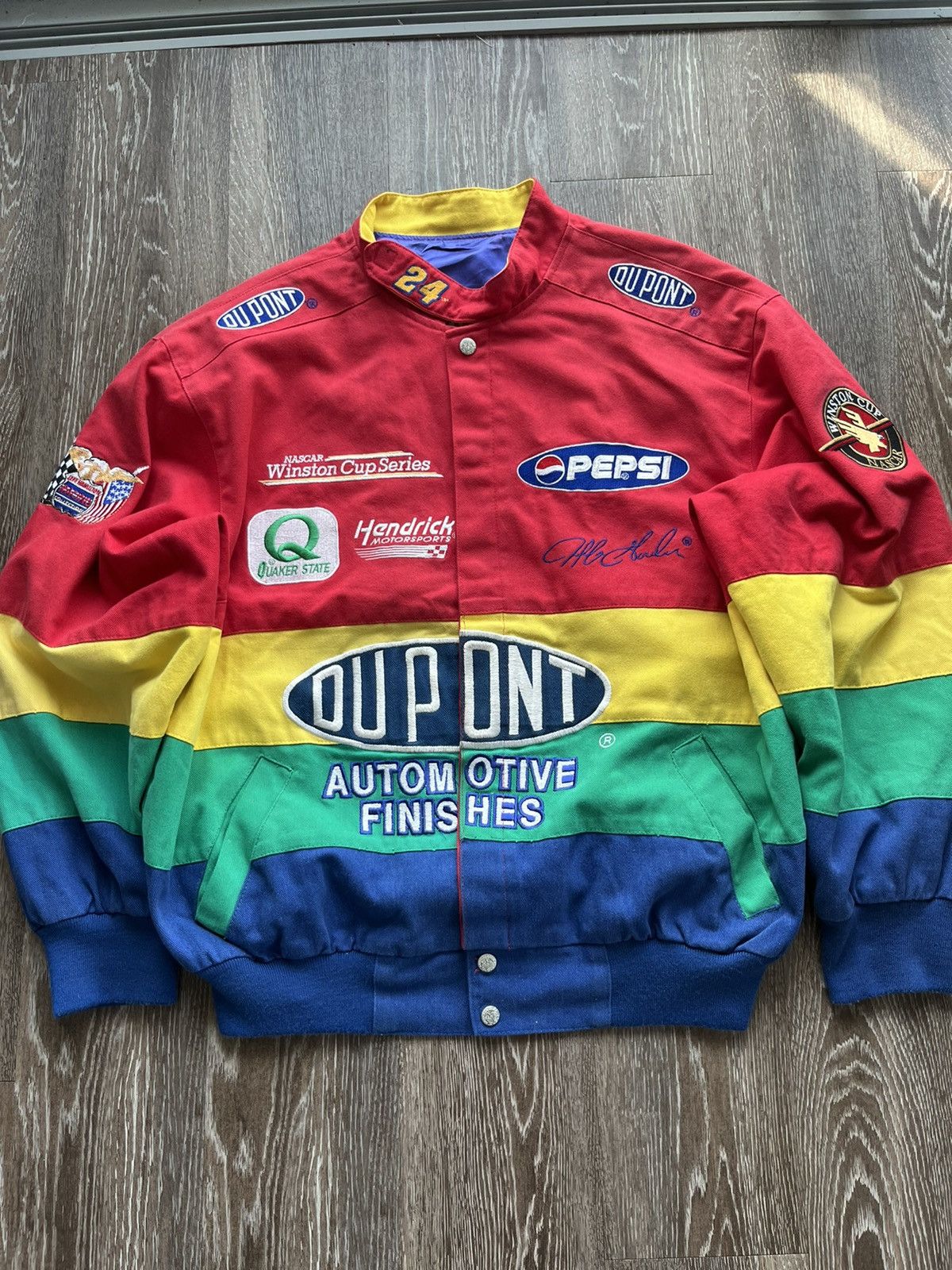 Vintage Vintage 90s Jeff Hamilton Jeff Gordon NASCAR Racing Jacket ...