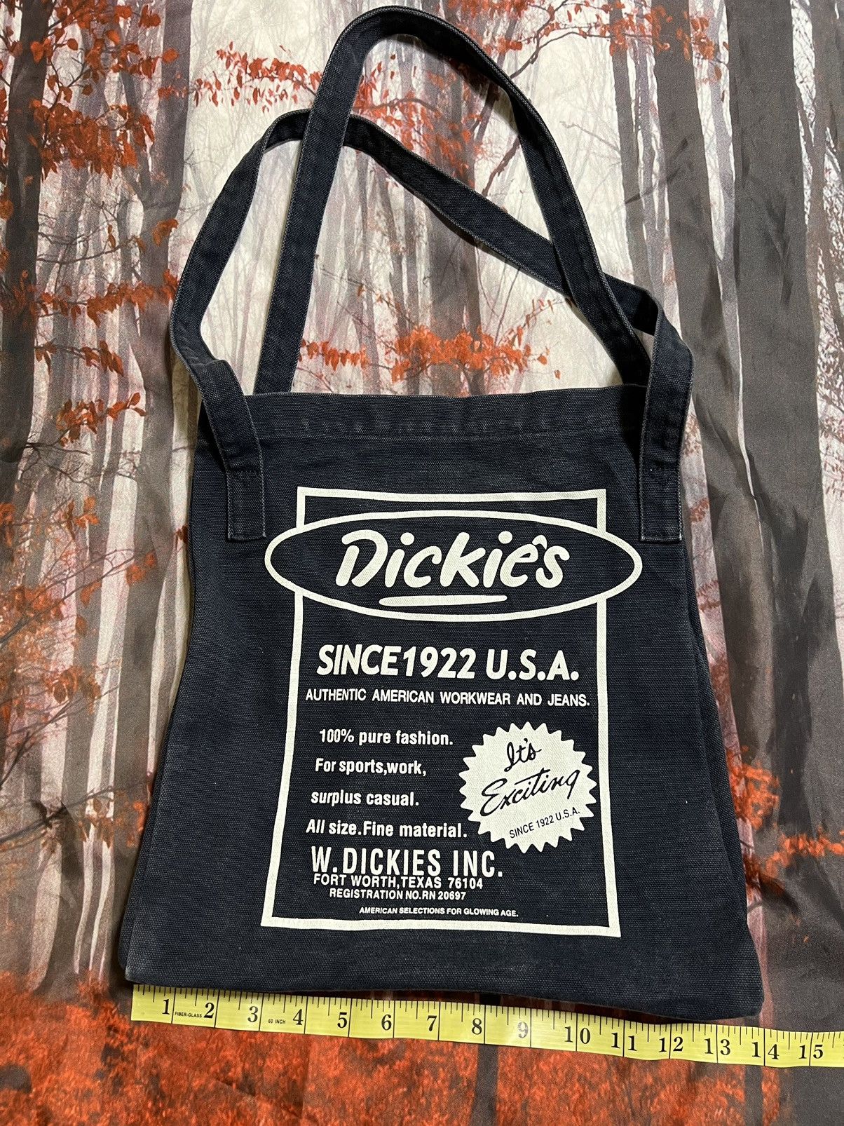 Vintage Final Droprare 00s Dickies Printed Heavy Tote Bag Os Grailed