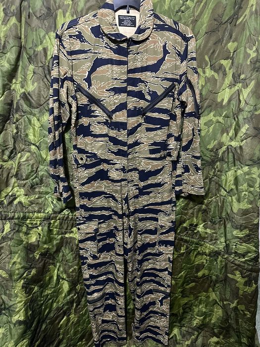 Japanese Brand HOUSTON Gold Tiger Stripe K2B Flight Suit/Coverall | Grailed