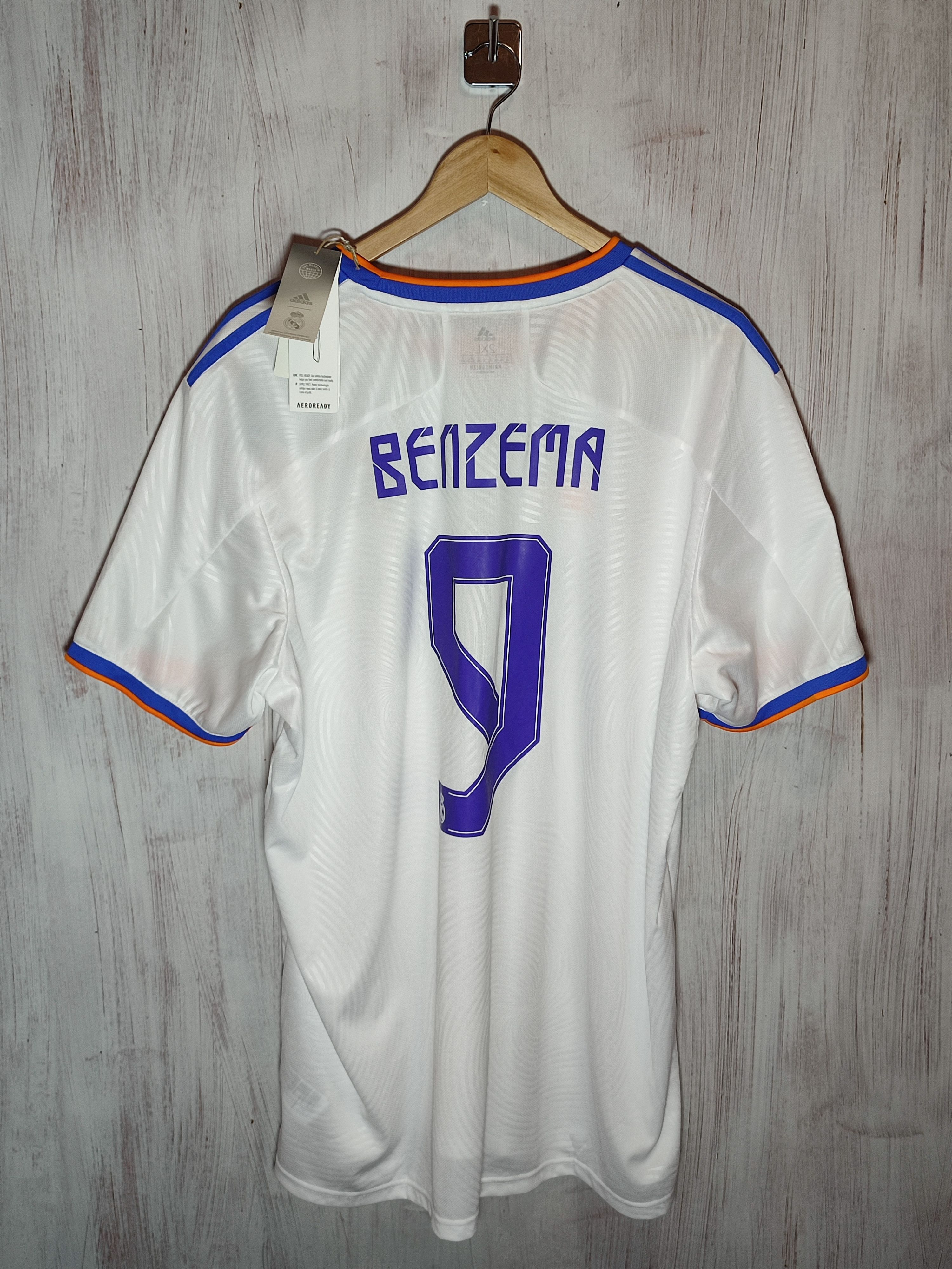 Adidas Real Madrid 2021 2022 home shirt jersey kit maillot Benzema ...