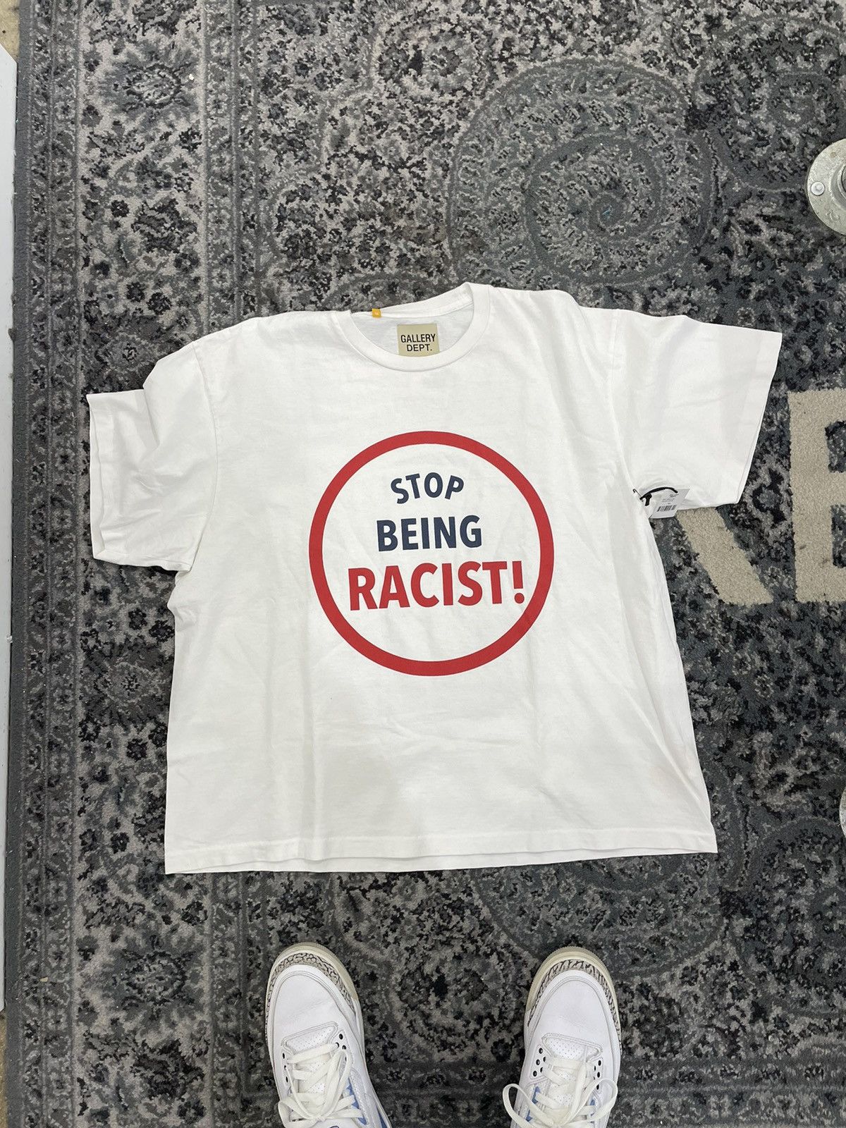 Gallery Dept. Gallery Dept. Stop Being Racist White Tee | Grailed